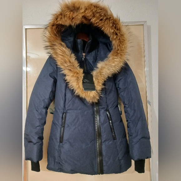 Mackage | Jackets & Coats | Nwt Mackage Adali Blue Navy Real Fur Coat ...
